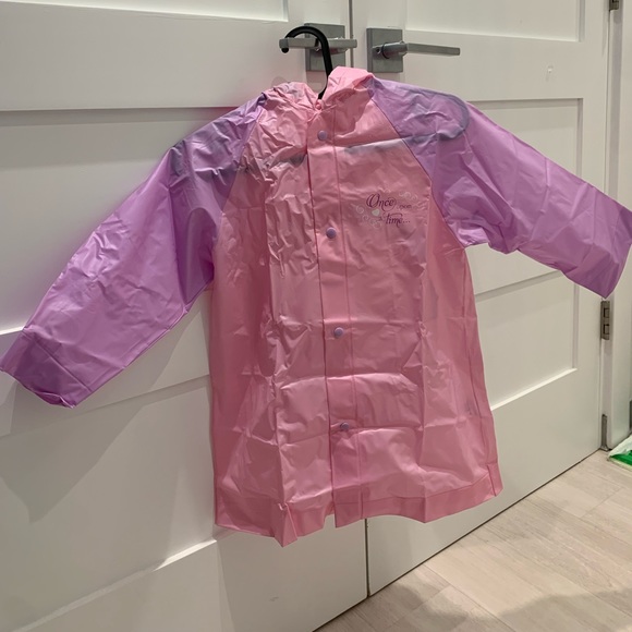Disney | Jackets & Coats | Disney Princesses Girls Pink Rain Jacket ...